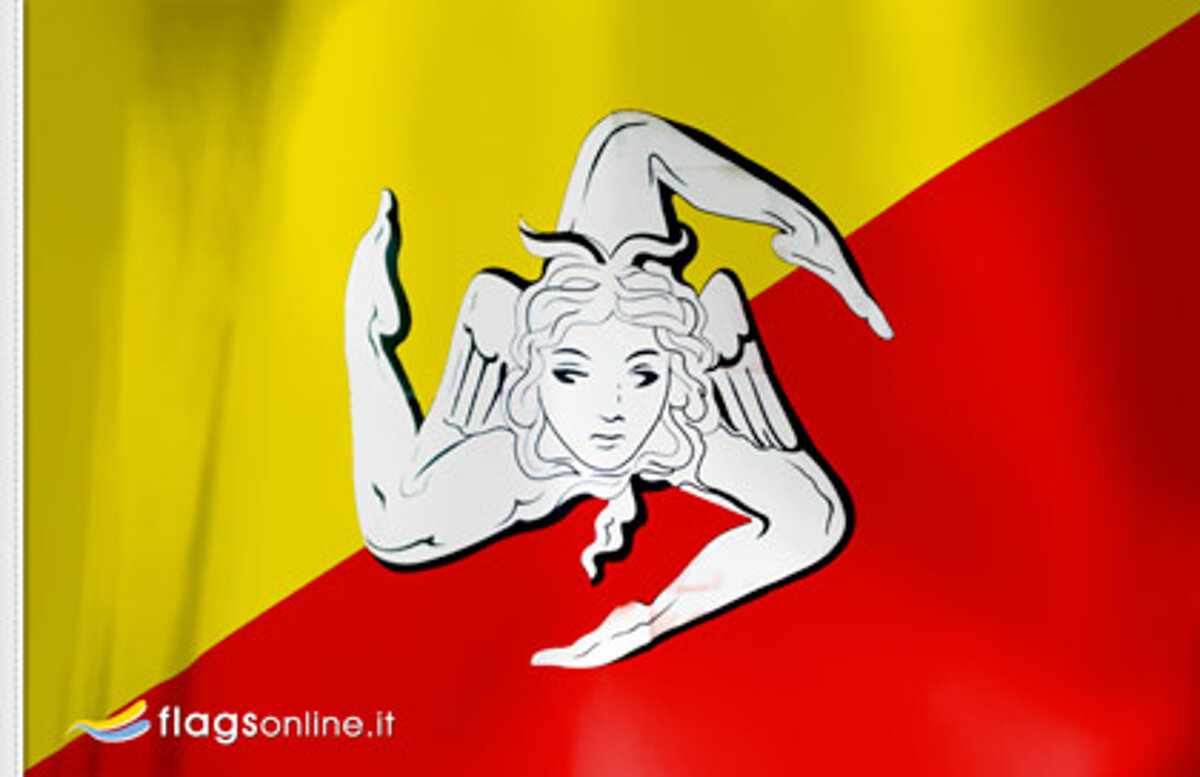 Drapeau Sicile Trinacrie - vente en ligne | Flagsonline.fr